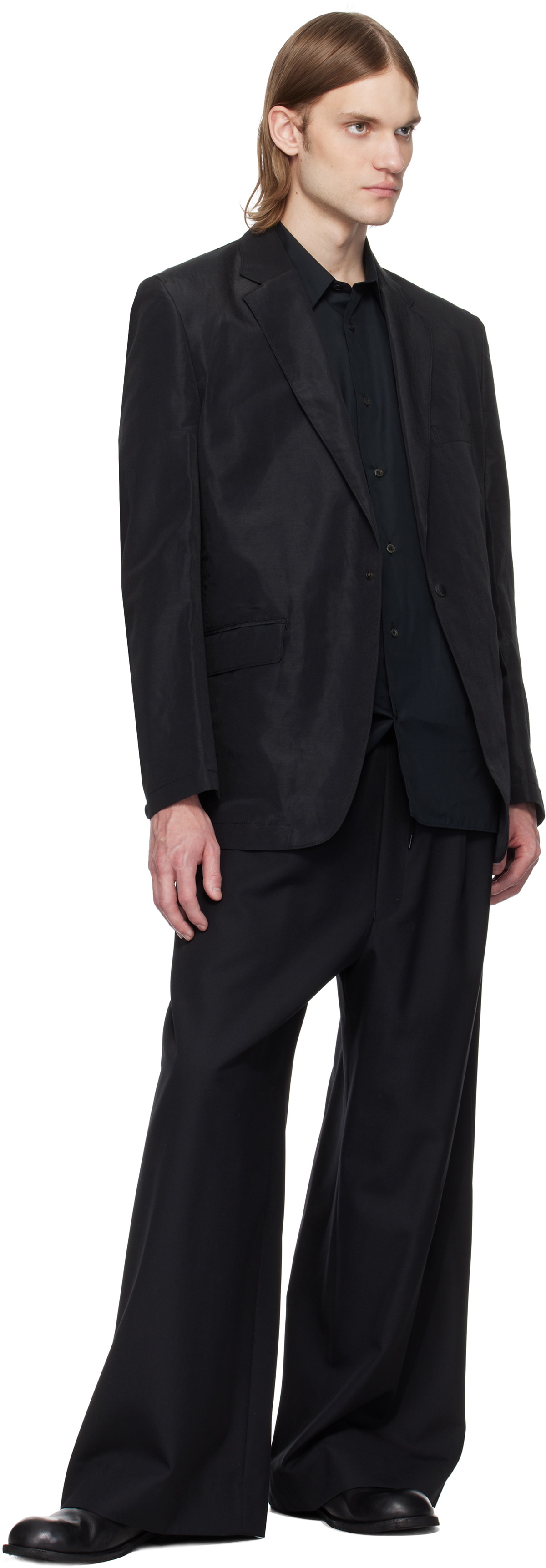 Comme des Garçons Homme Black Notched Lapel Blazer Comme des Garcons Homme