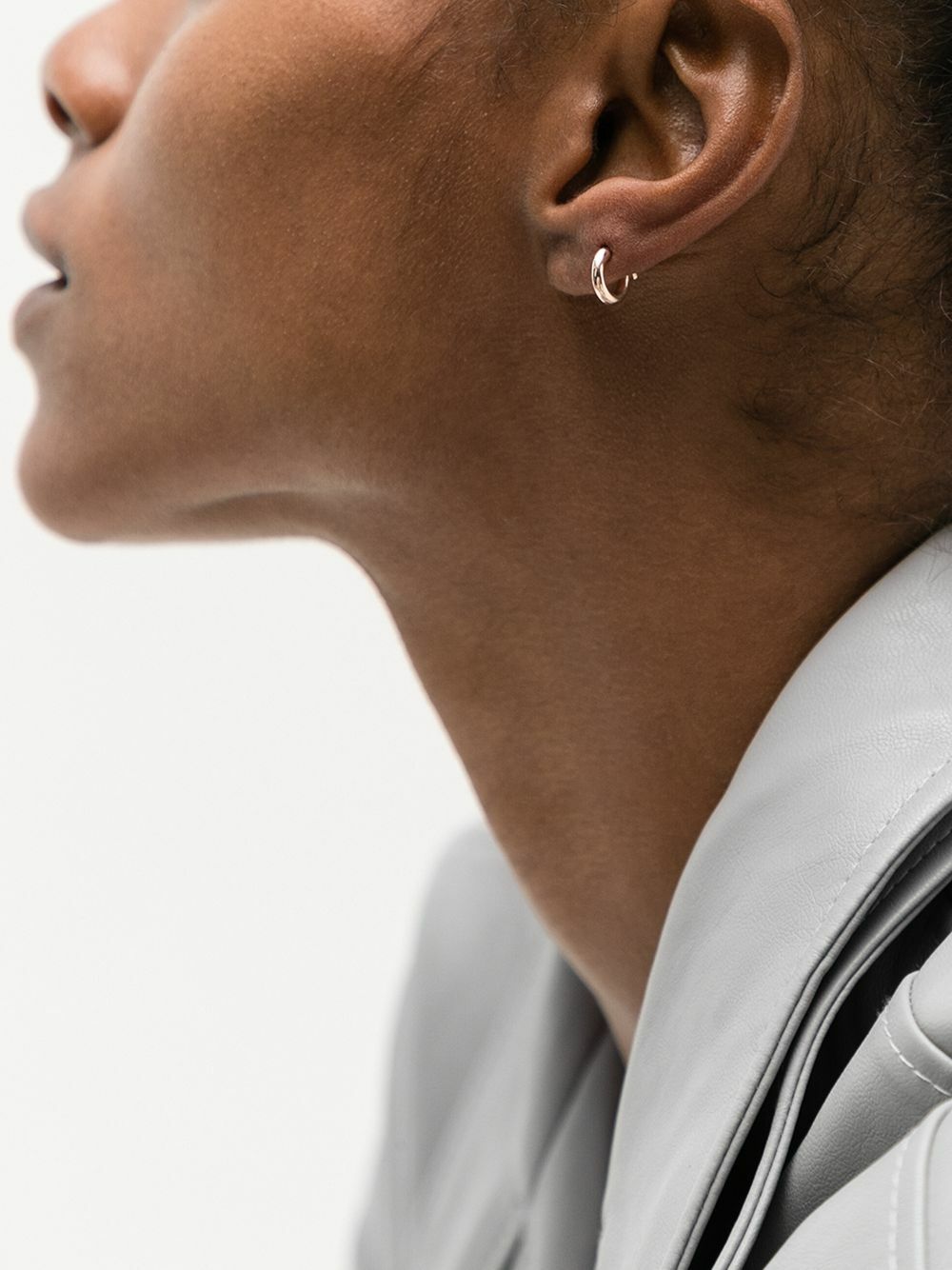 Roxanne First 14K Rose Gold Chubby Baby Huggie Earring Roxanne First