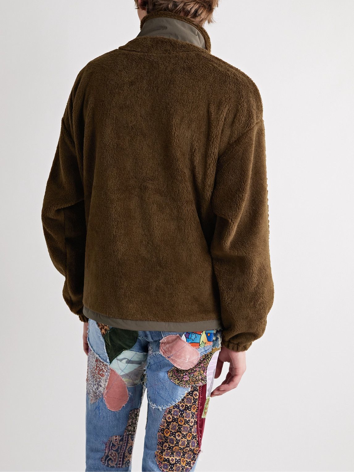 Remi Relief - Shell-Trimmed Fleece Jacket - Brown Remi Relief