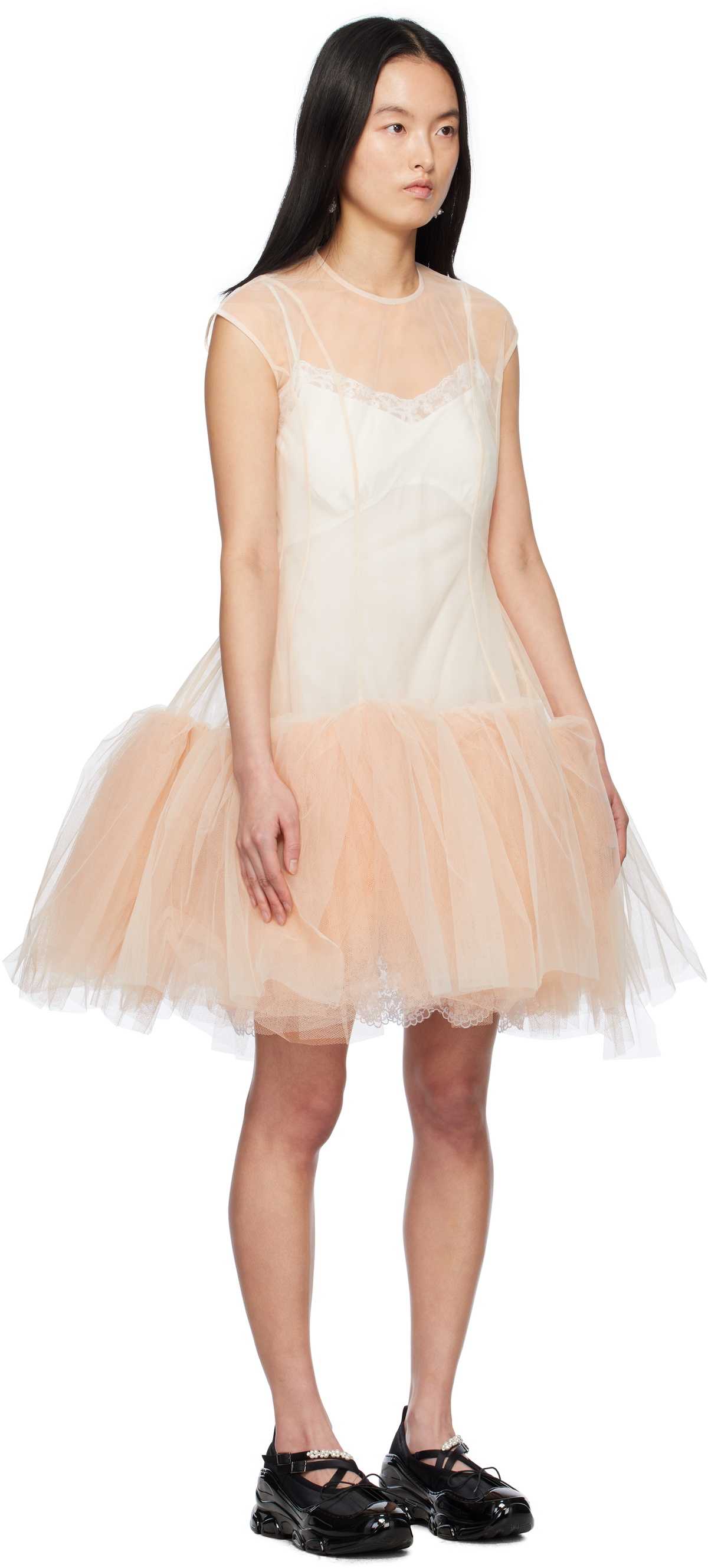 Simone Rocha Beige Sleeveless Ballet Tutu Minidress Simone Rocha