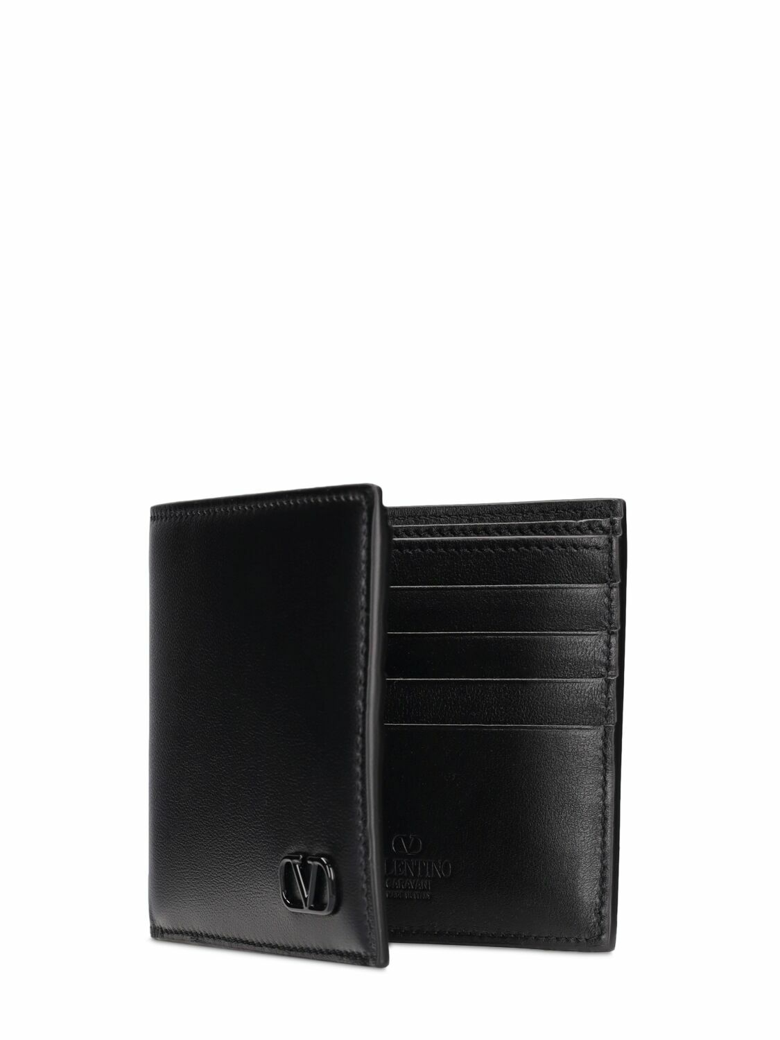 VALENTINO GARAVANI - V Logo Billfold Leather Wallet Valentino Garavani