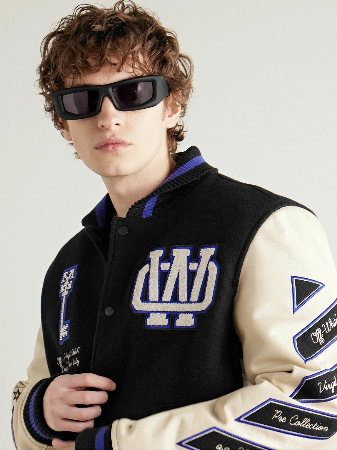 Off-White - Volcanite Rectangular-Frame Matte-Acetate Sunglasses Off-White