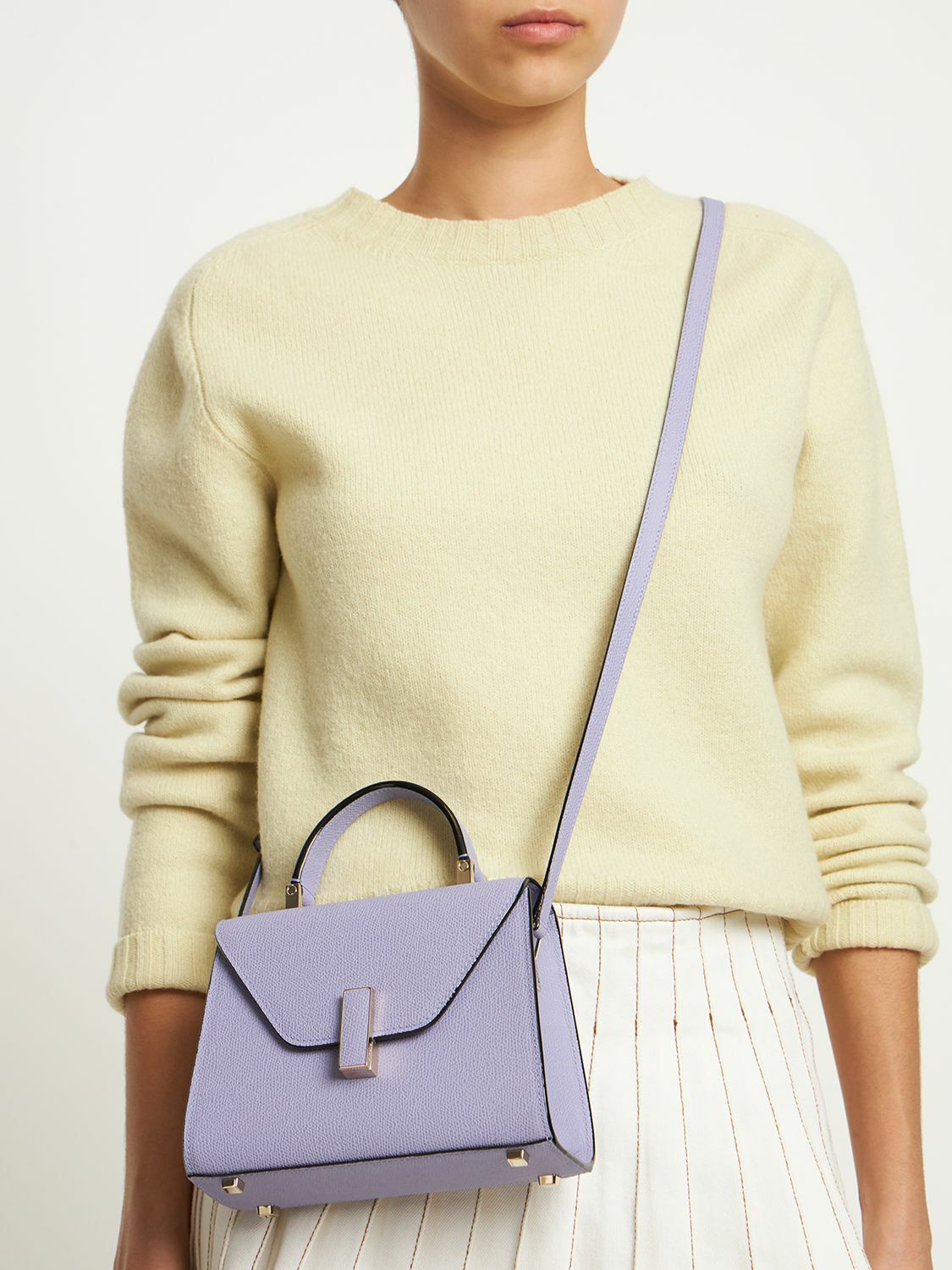 VALEXTRA Micro Iside Leather Top Handle Bag Valextra