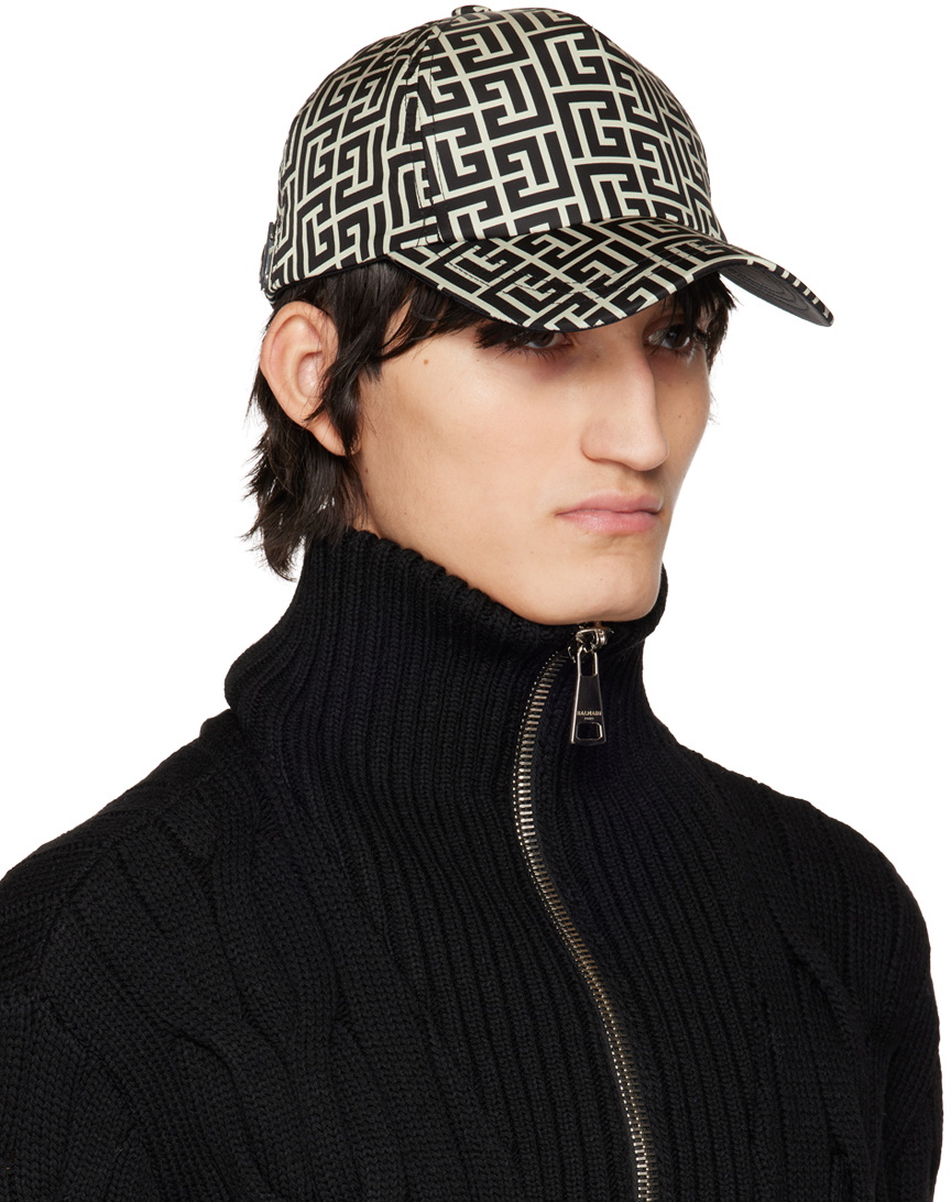 Balmain Black Monogram Cap Balmain
