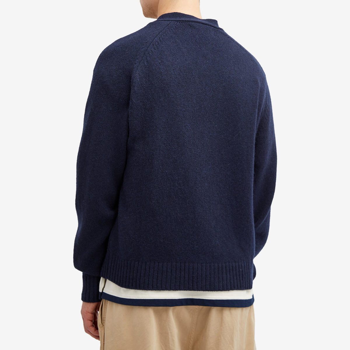 Universal Works Men's Eco Wool David Cardigan in Navy Universal Works