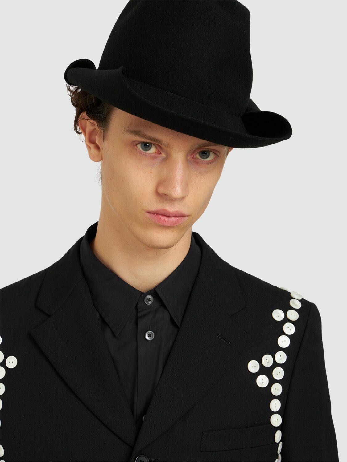 YOHJI YAMAMOTO Roll Brim Wool Hat Yohji Yamamoto