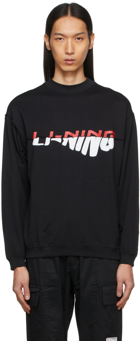 Li-Ning Black Graphic Sweatshirt Li-Ning