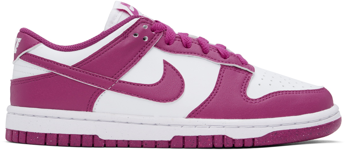 Nike White & Pink Dunk Low Next Nature Sneakers Nike