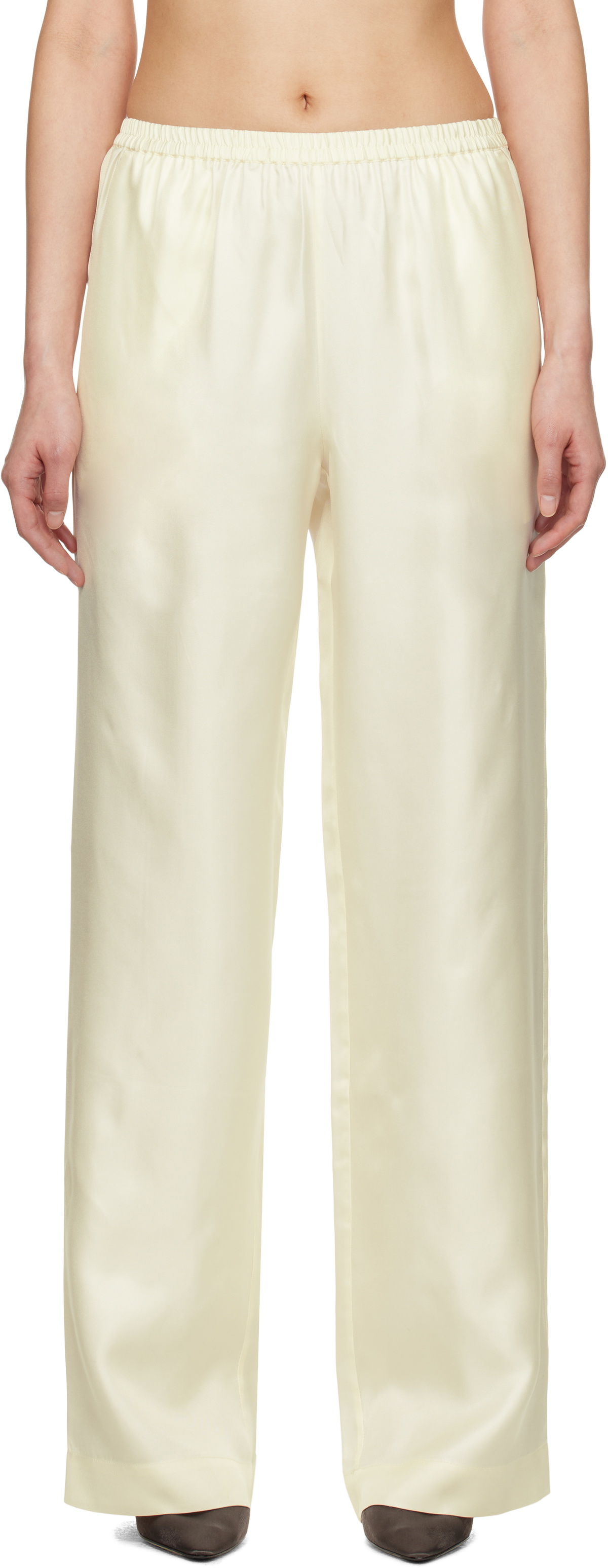 Loulou Studio Off-White Alera Trousers Loulou Studio