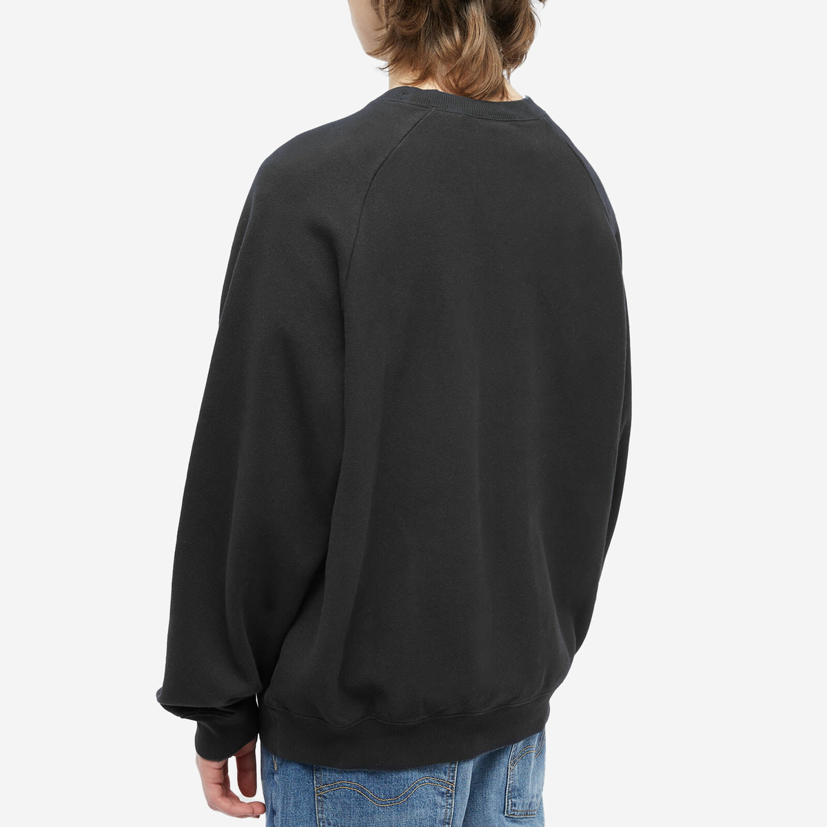 Champion Reverse Weave Men's Acid Washed Distressed Crew Neck in Black ...
