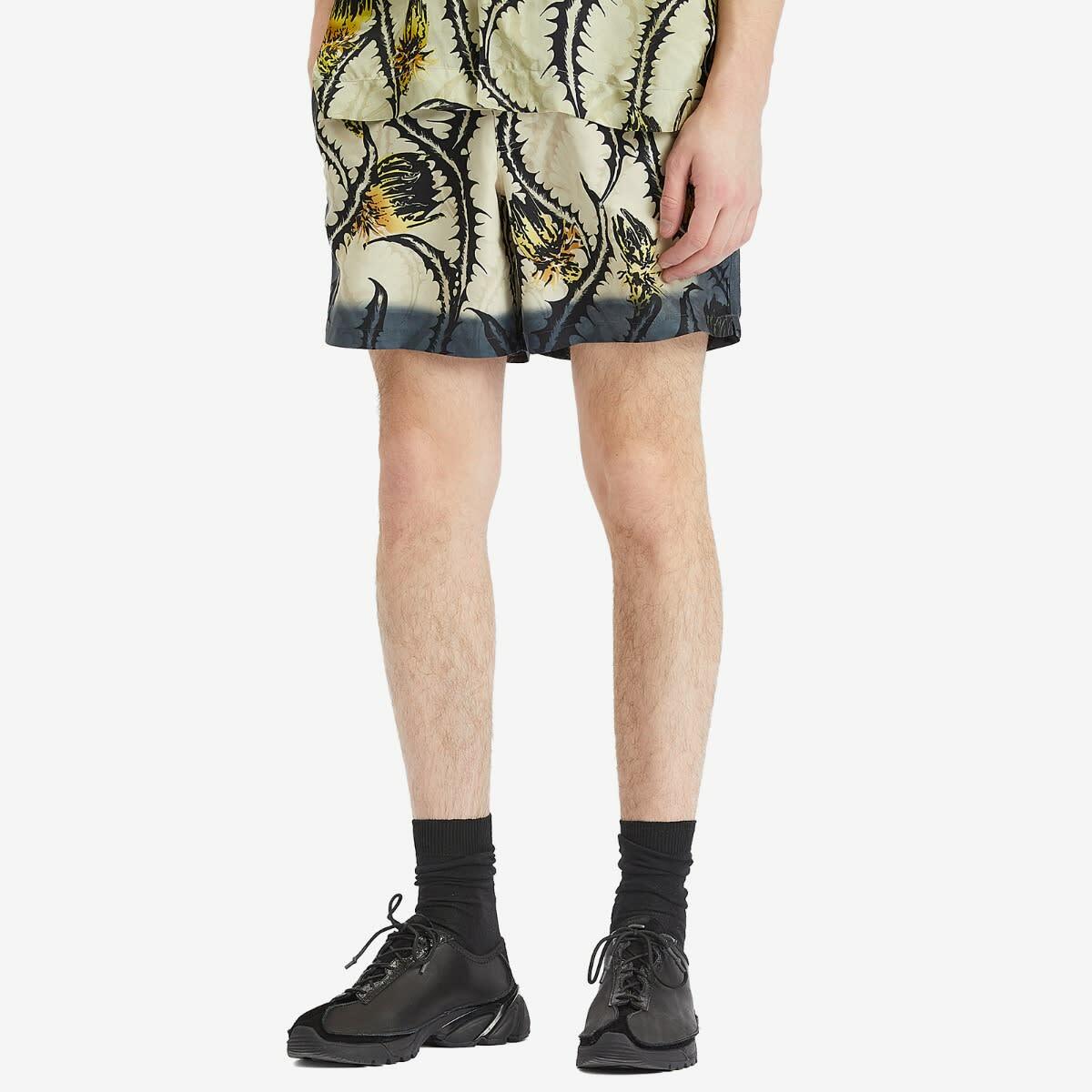 Dries Van Noten Men's Phibbs Swim Shorts in Pale Yellow Dries Van Noten
