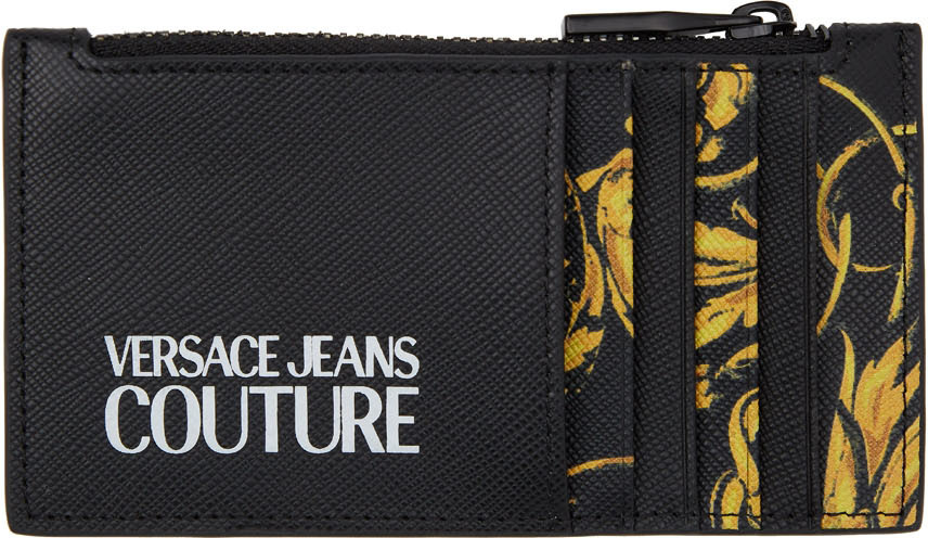 Versace Jeans Couture Black & Gold Regalia Baroque Wallet Versace