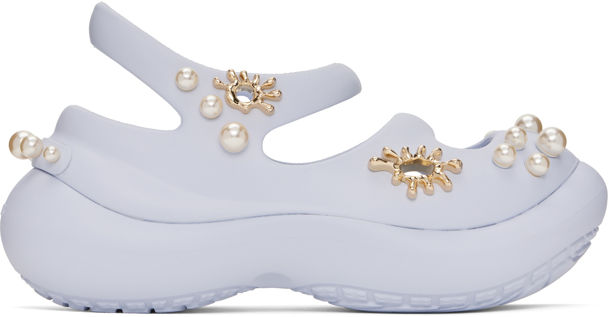 Crocs Blue Phaedra Embellished Heeled Sandals Crocs