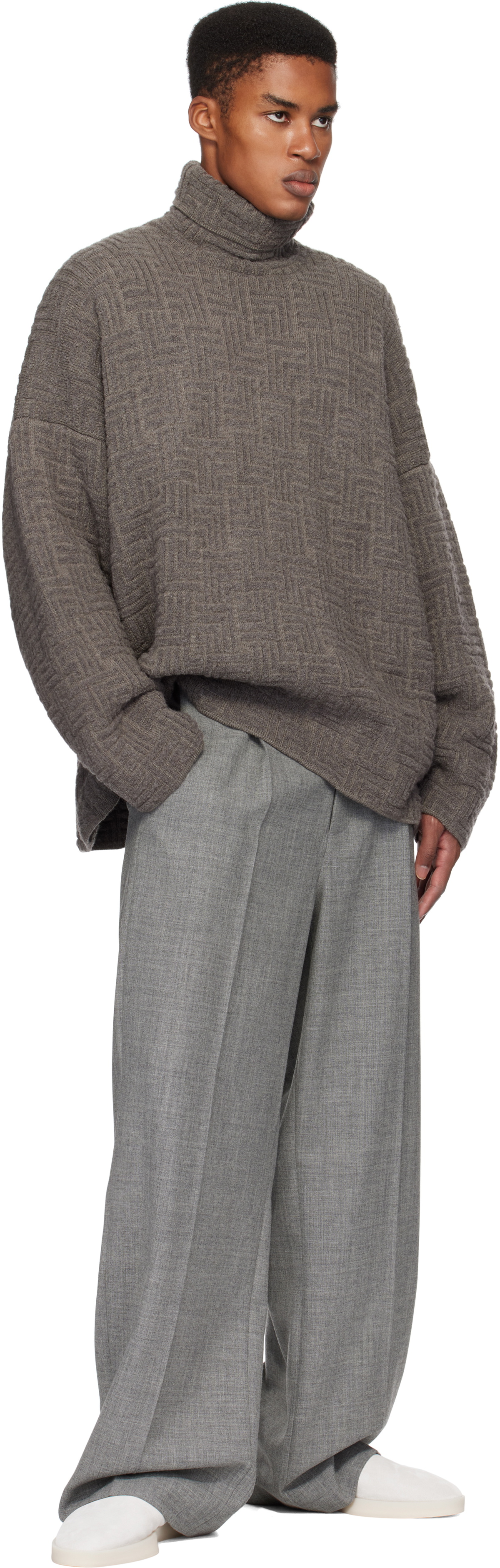 Fear of God Gray Suede Mules Fear Of God