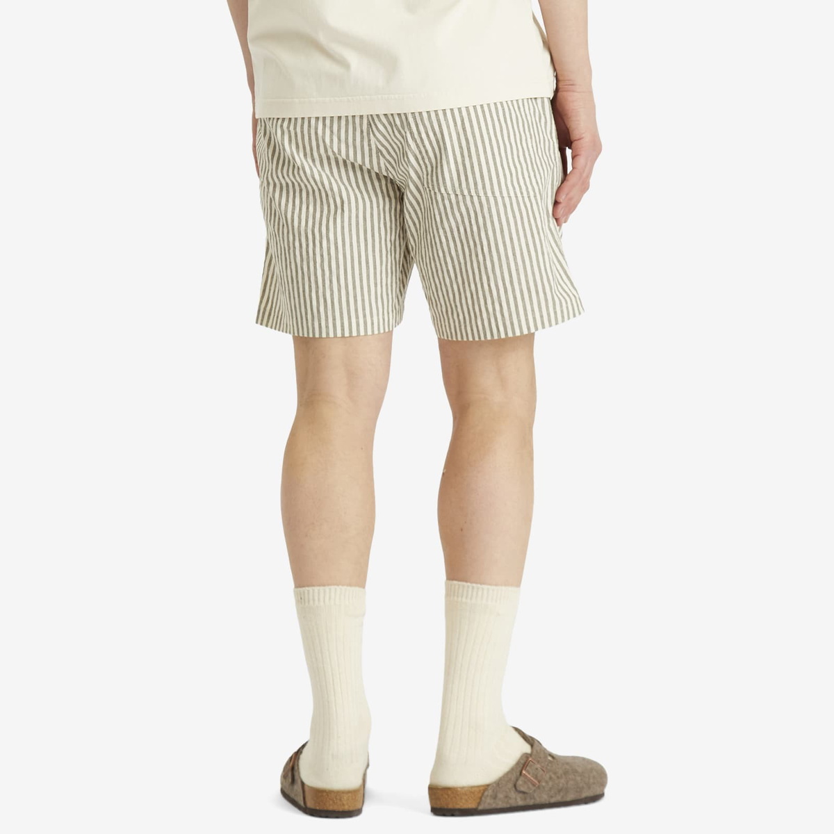 NN07 Men's Gregor Stripe Shorts in Green Stripe NN07