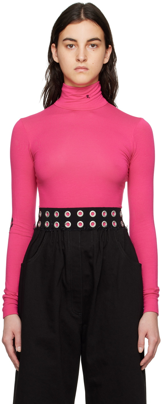 Raf Simons Pink Hand Sign Turtleneck Raf Simons
