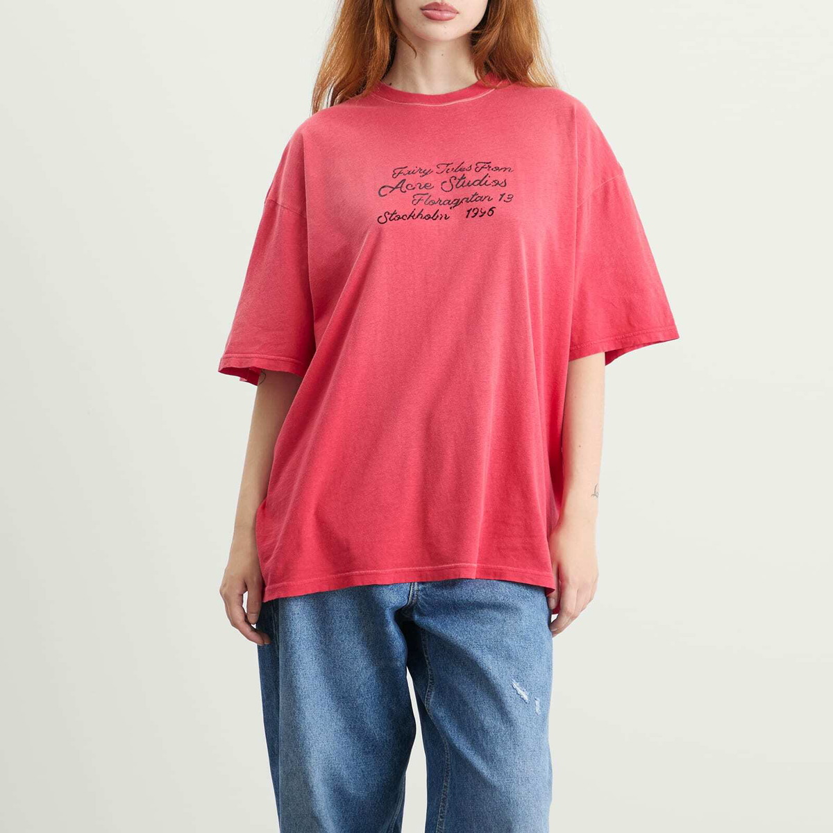 Acne Studios Women's Edra Fairytale T-Shirt in Bright Red Acne Studios