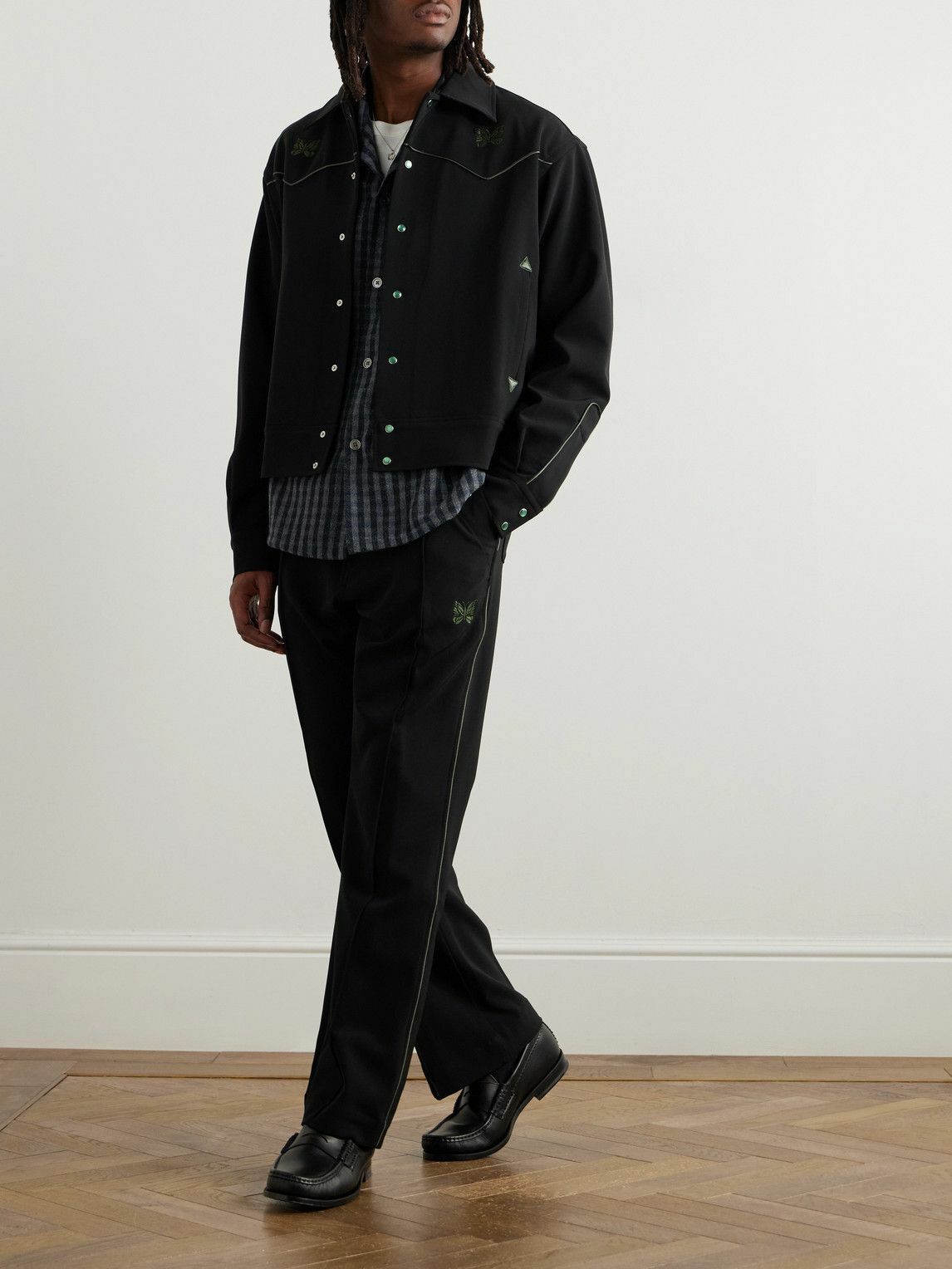 Needles - Logo-Embroidered Woven Jacket - Black Needles