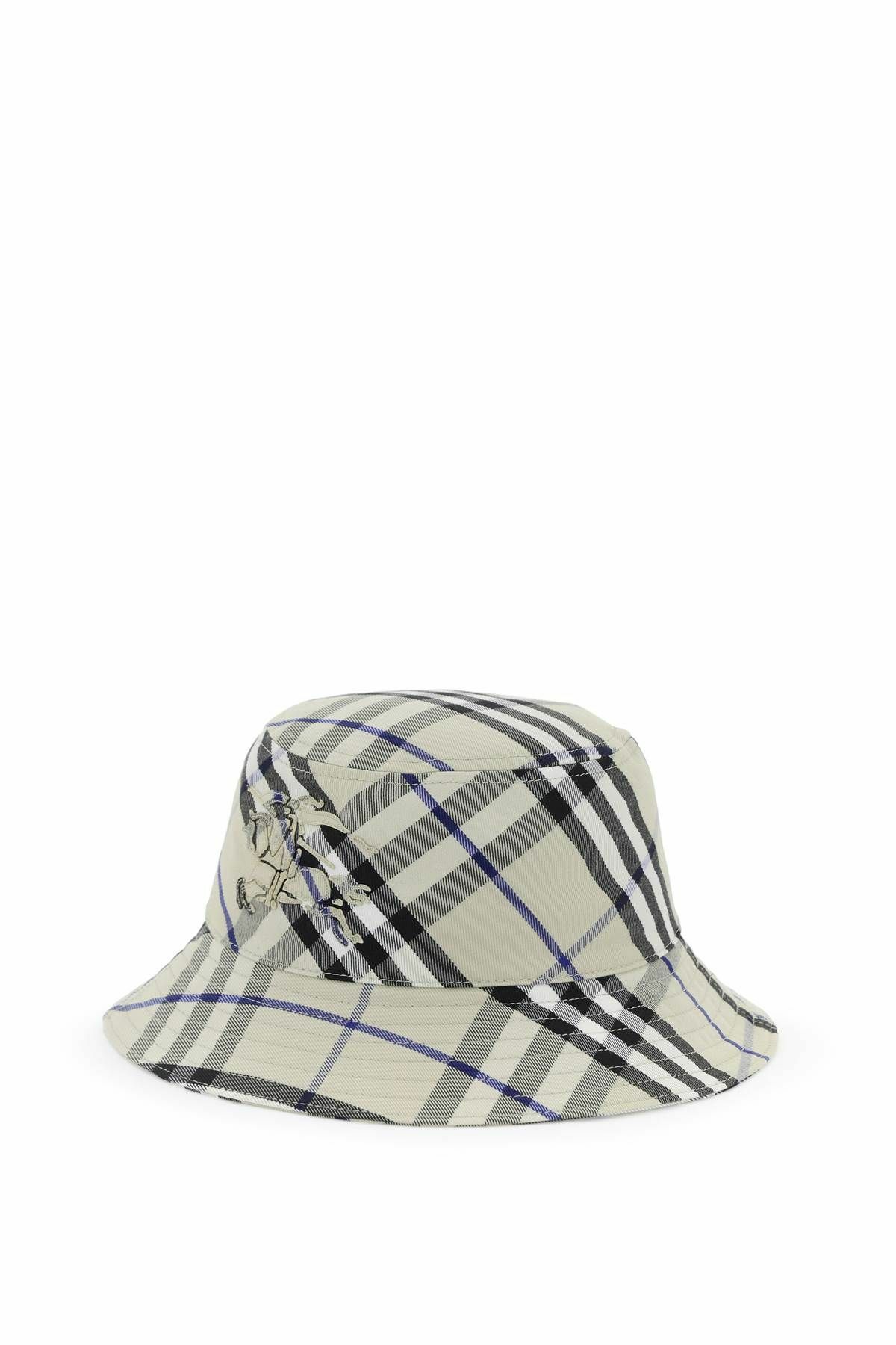 BURBERRY ered cotton blend bucket hat with nine words Neutro Burberry