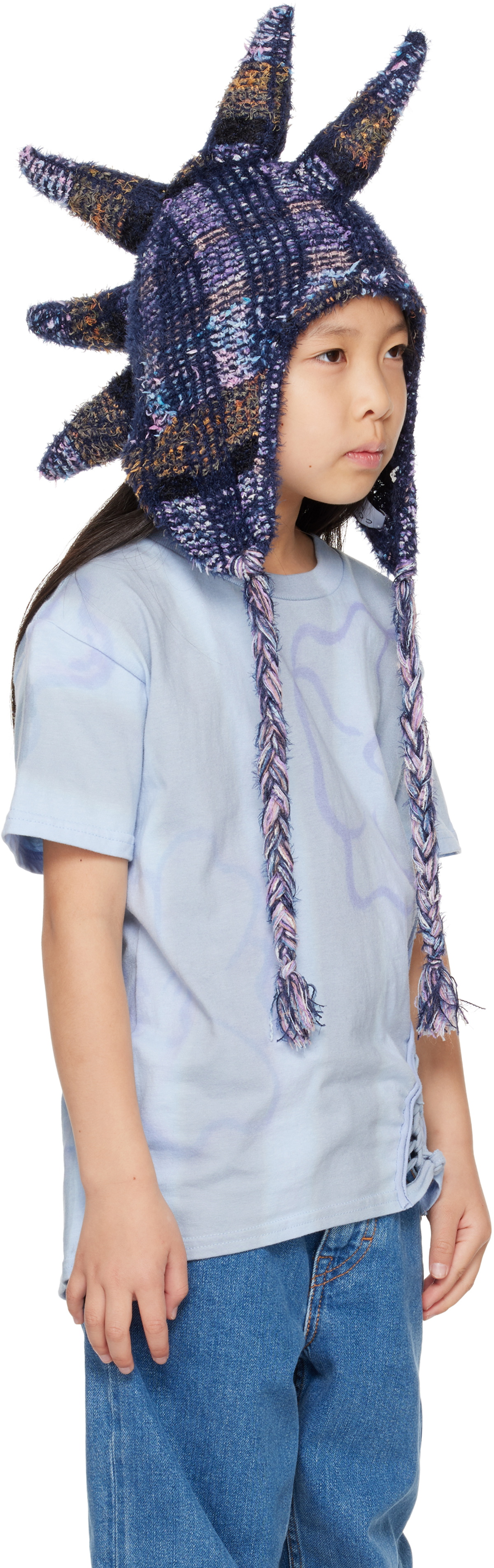 Collina Strada Kids Purple Vitelli Edition Spiky Beanie Collina Strada