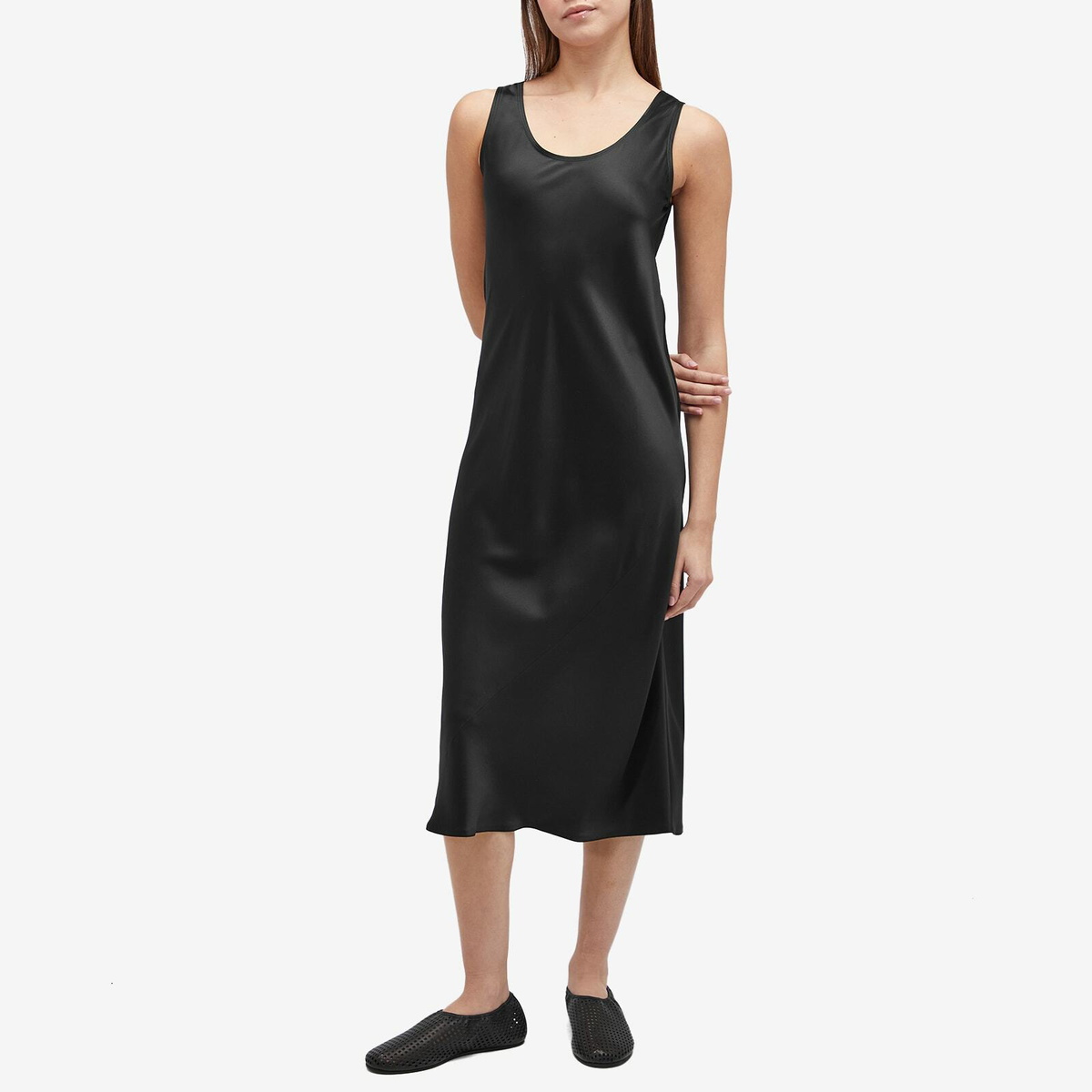 Max Mara Women's Banjo Silk Maxi Dress in Black Max Mara