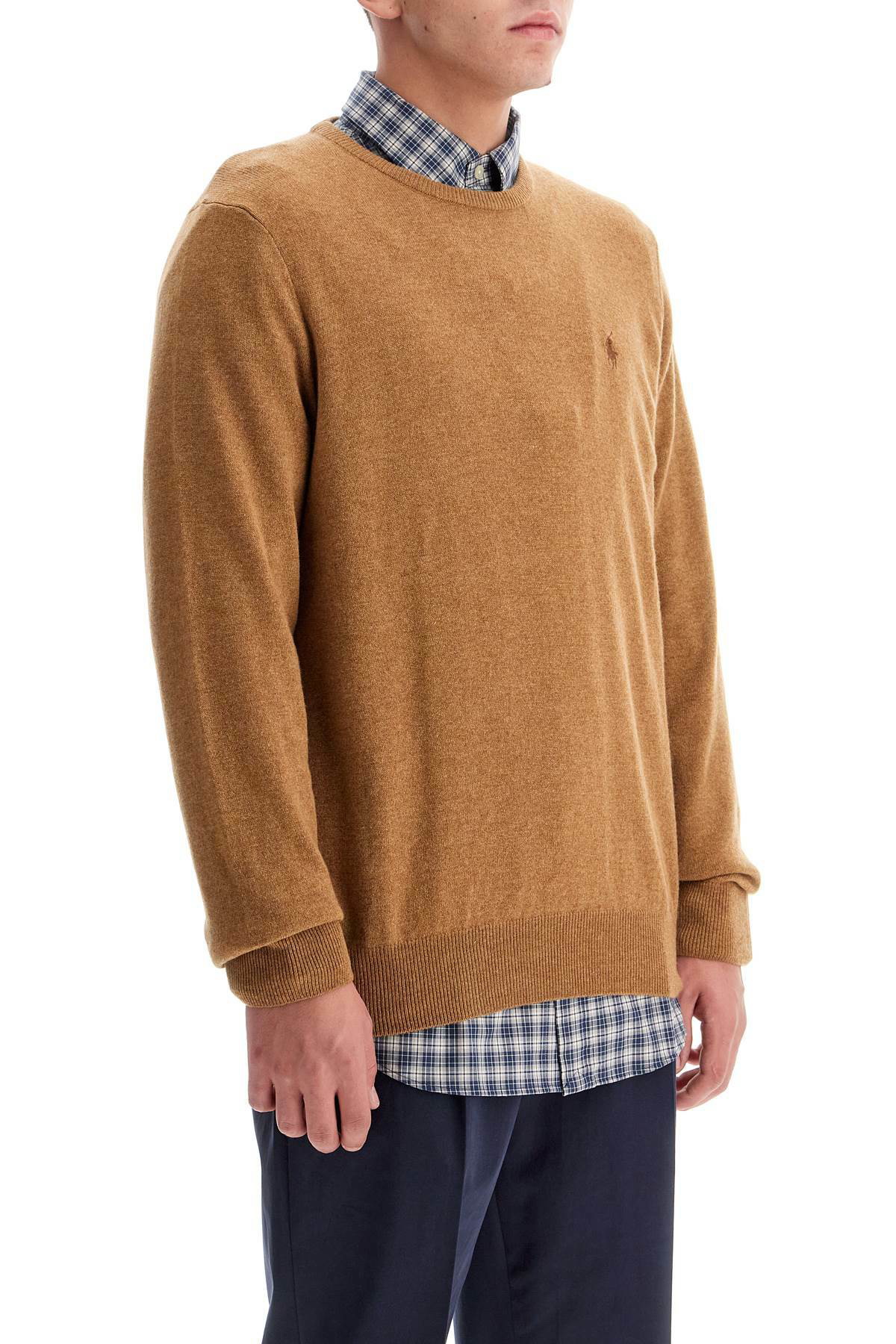 POLO RALPH LAUREN wool pullover with pony embroidery Brown Polo Ralph ...