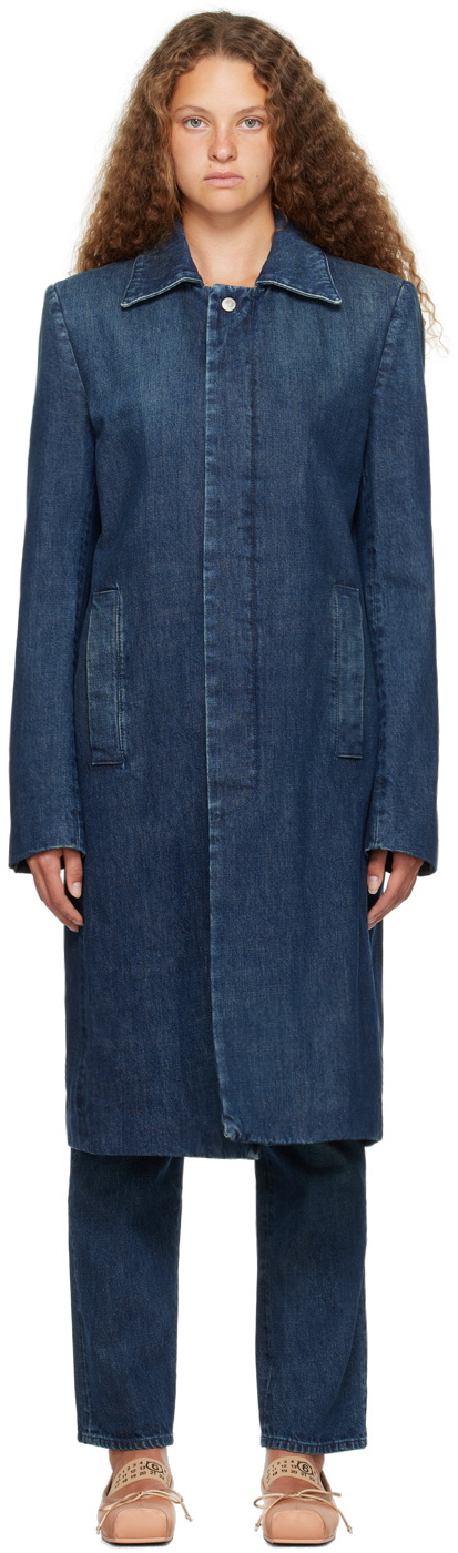 MM6 Maison Margiela Navy Button Denim Jacket MM6 Maison Margiela