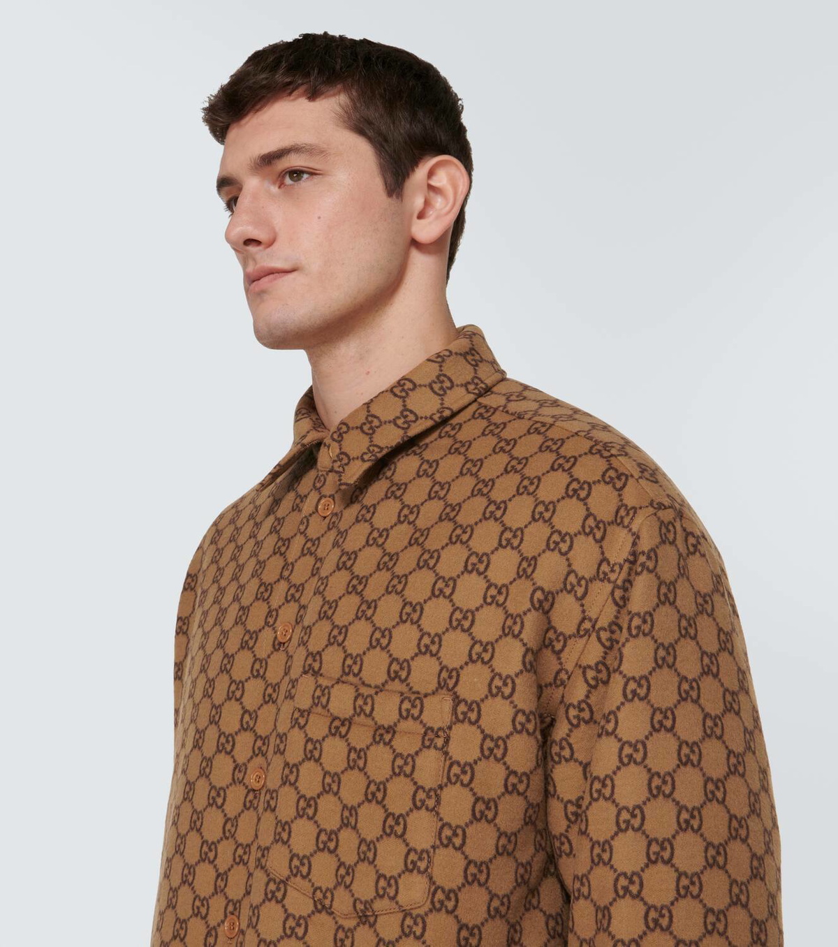 Gucci Maxi GG wool overshirt Gucci