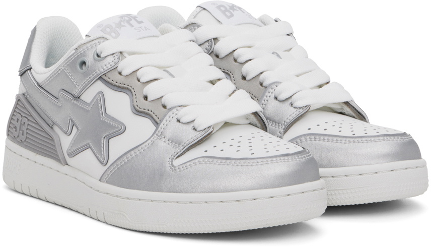 BAPE Silver Sk8 Sta #4 Sneakers A Bathing Ape