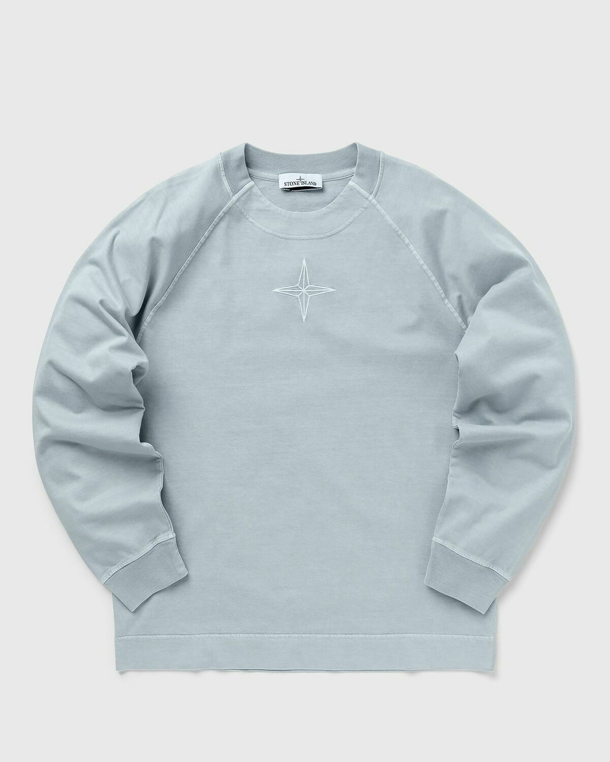 Stone Island Hoodie Heavy Cotton Jersey Blue Sweatshirts Stone Island