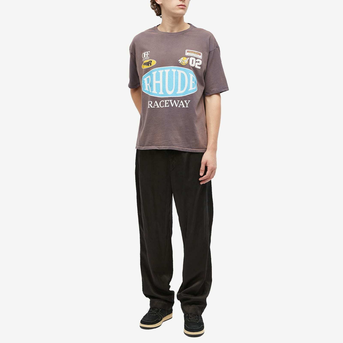 Rhude Men's Raceway T-Shirt in Vintage/Grey Rhude