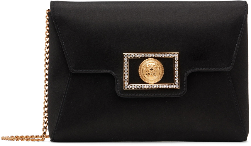 Versace Black Crystal 'La Medusa' Bag Versace