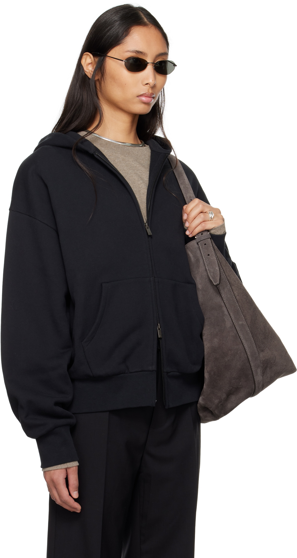 Fear of God ESSENTIALS Black Classic Full Zip-Up Hoodie Fear Of God ...