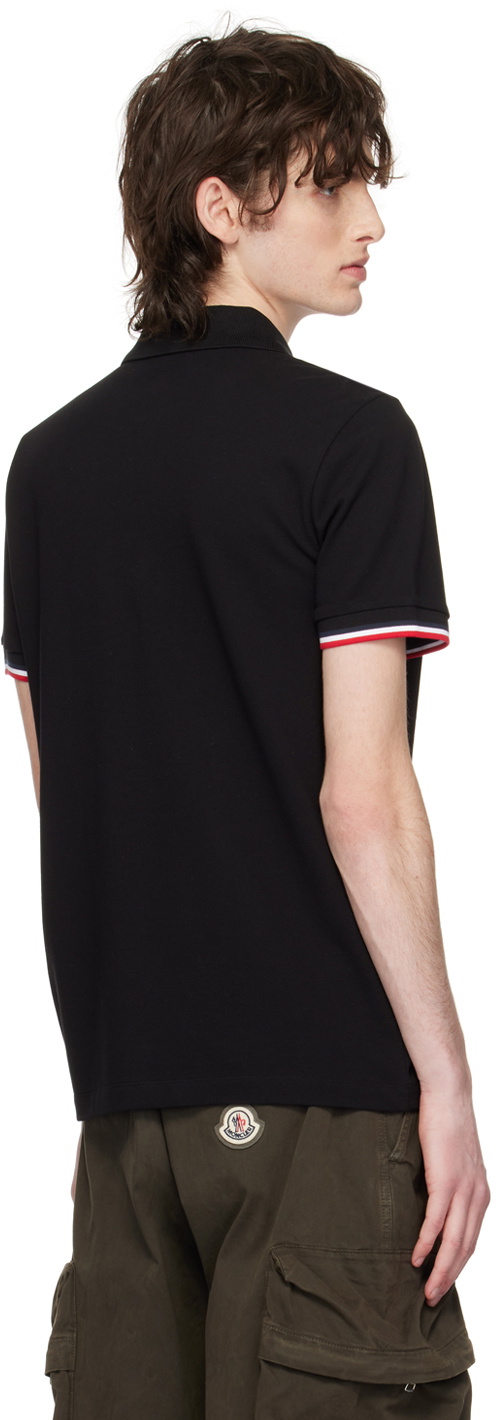 Moncler Black Three-Button Polo Moncler