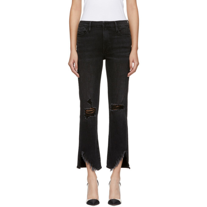 Frame Black Le High Straight Jeans Frame Denim