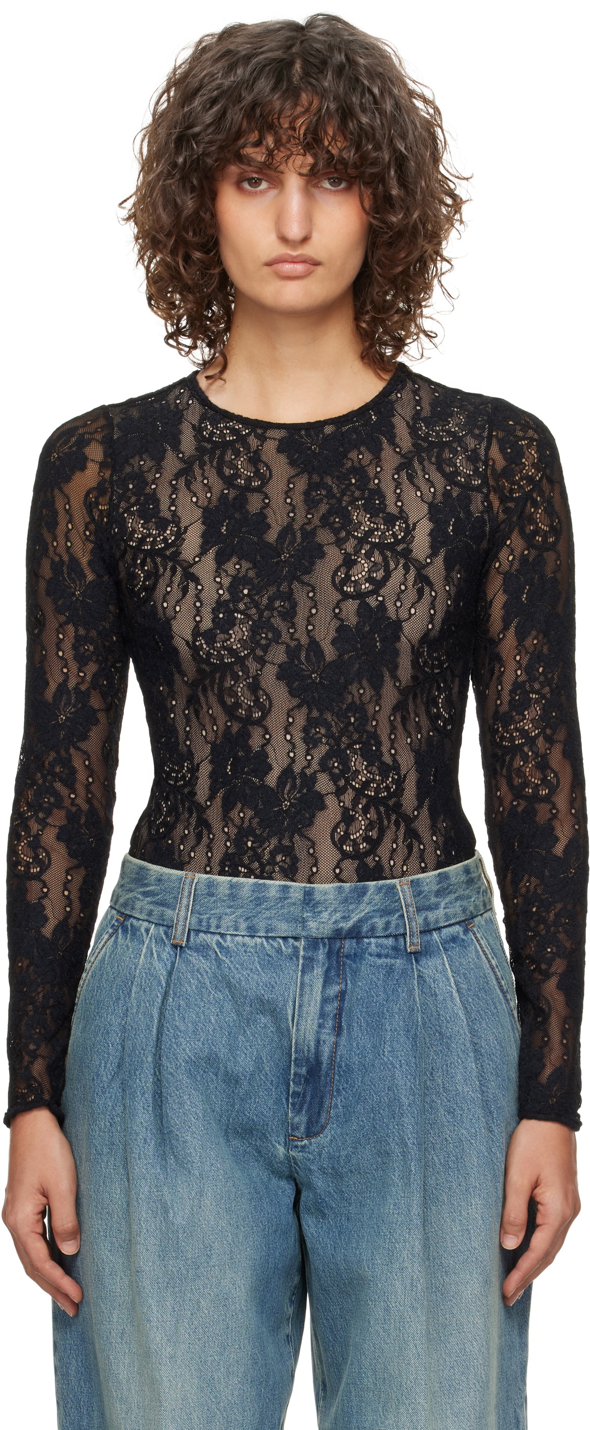 ZIMMERMANN Black Lace Bodysuit Zimmermann