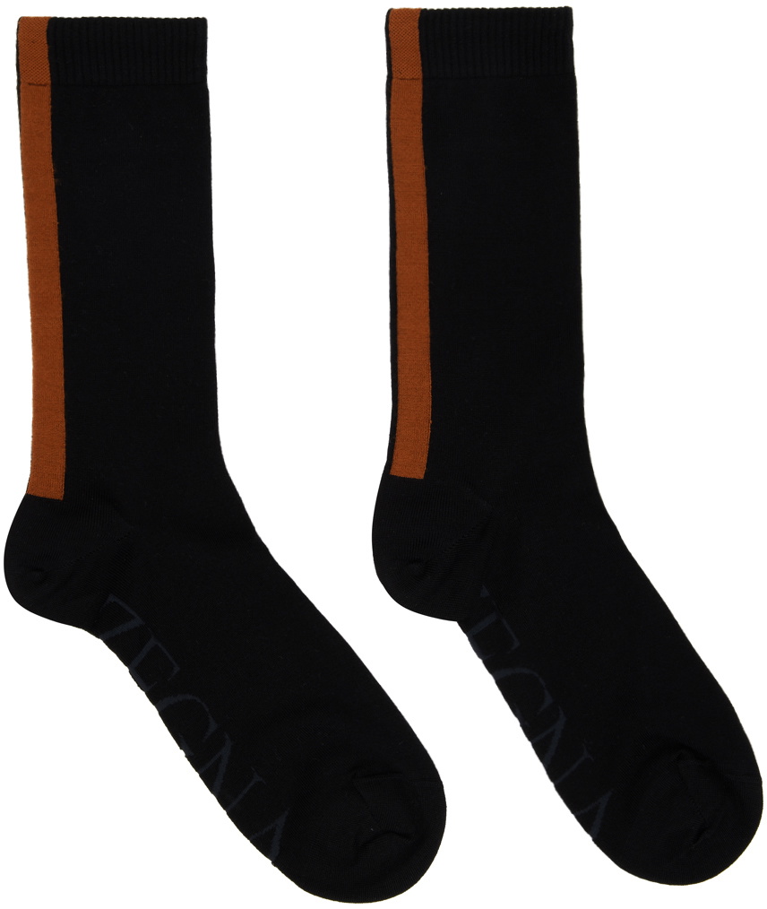 ZEGNA Three-Pack Black Signifier Socks Zegna