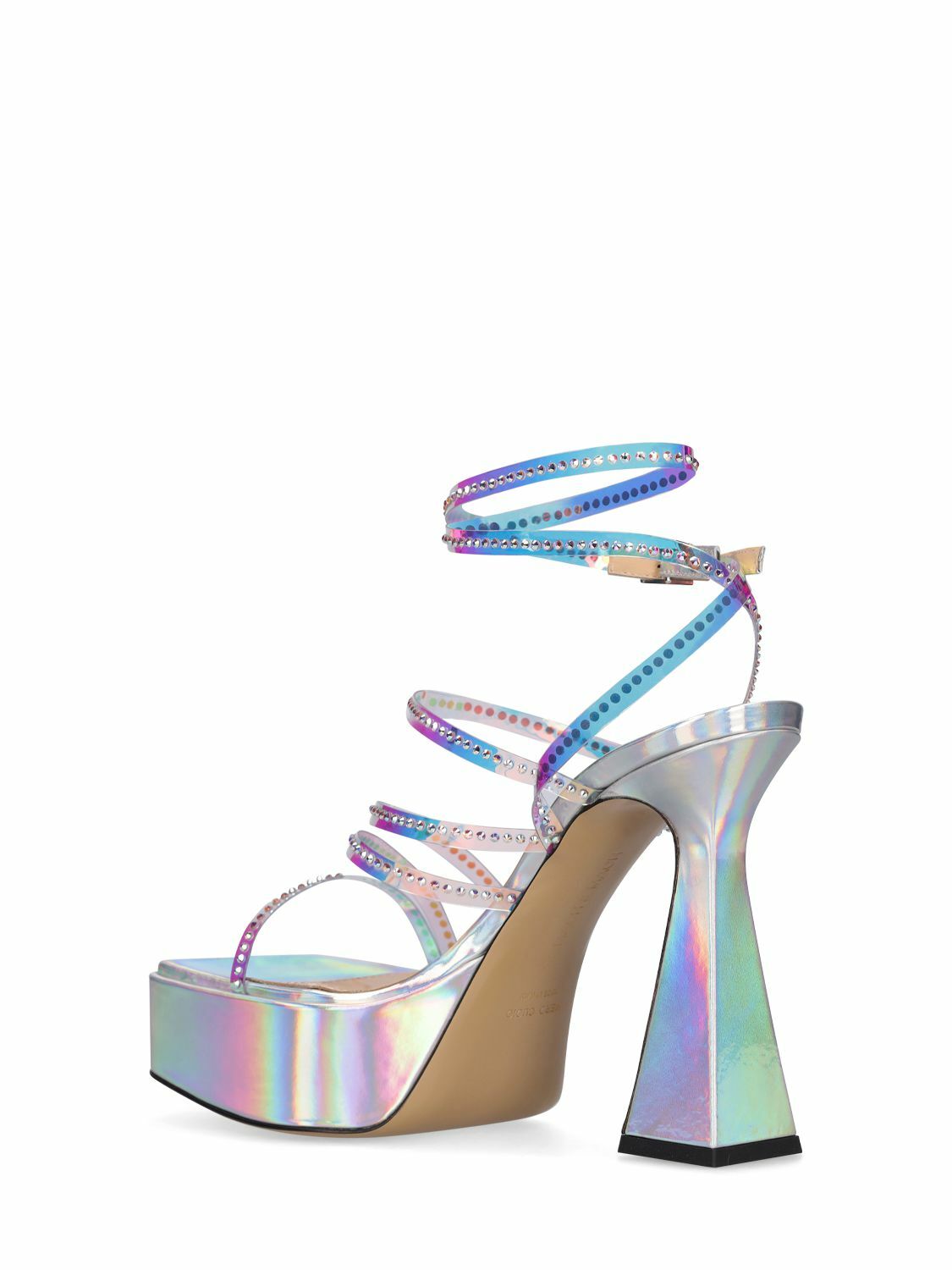 MACH & MACH - 140mm Iridescent Pvc Leather Sandals MACH & MACH