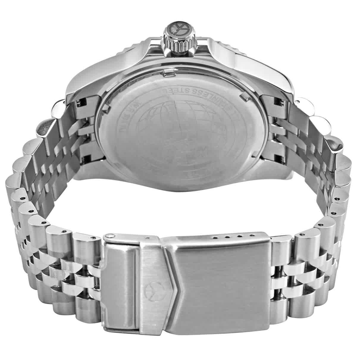 Mathey-Tissot Mathy Vintage GMT Quartz Black Dial Sprite Bezel Mens ...