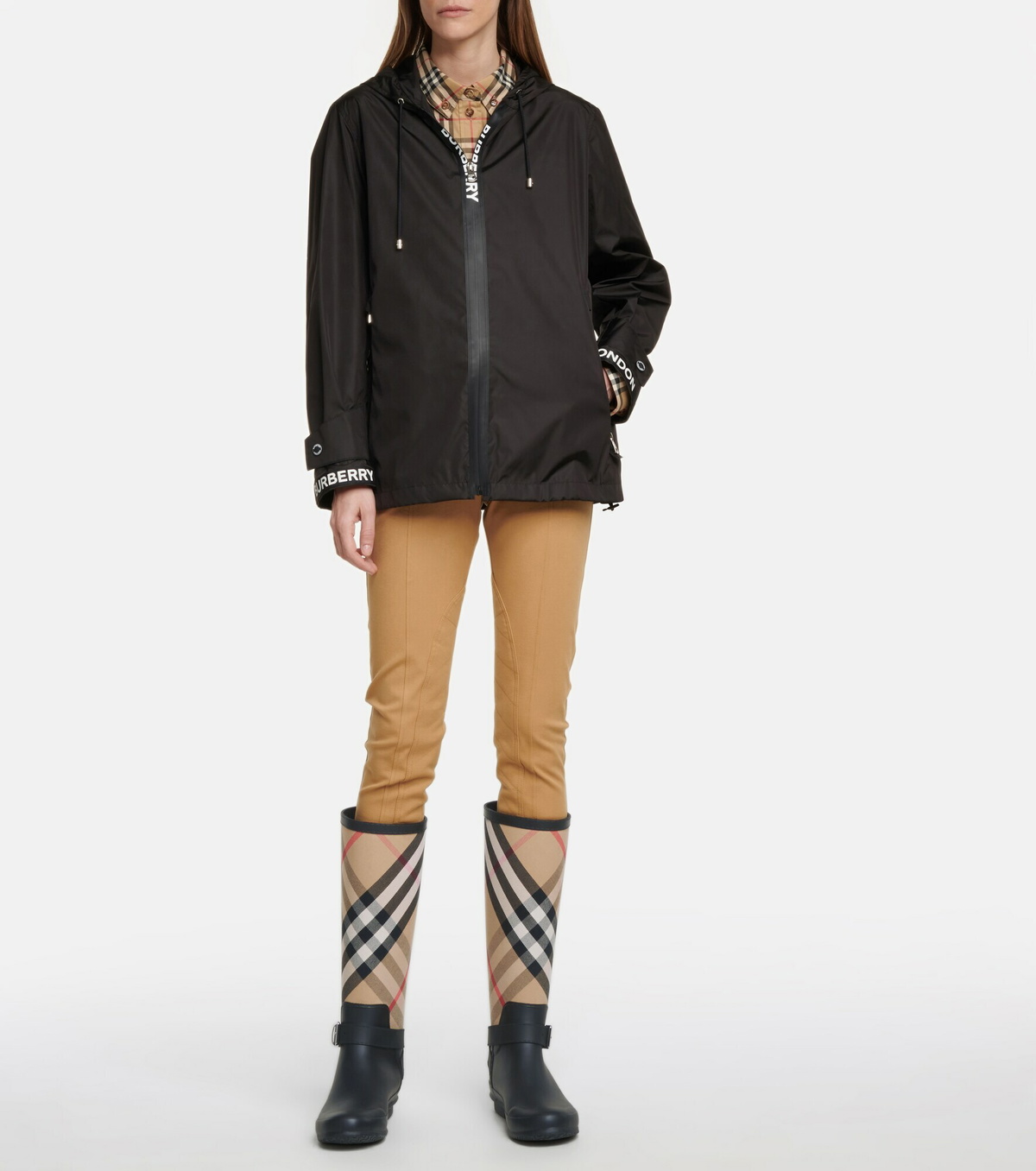 Burberry - House Check rubber rain boots Burberry