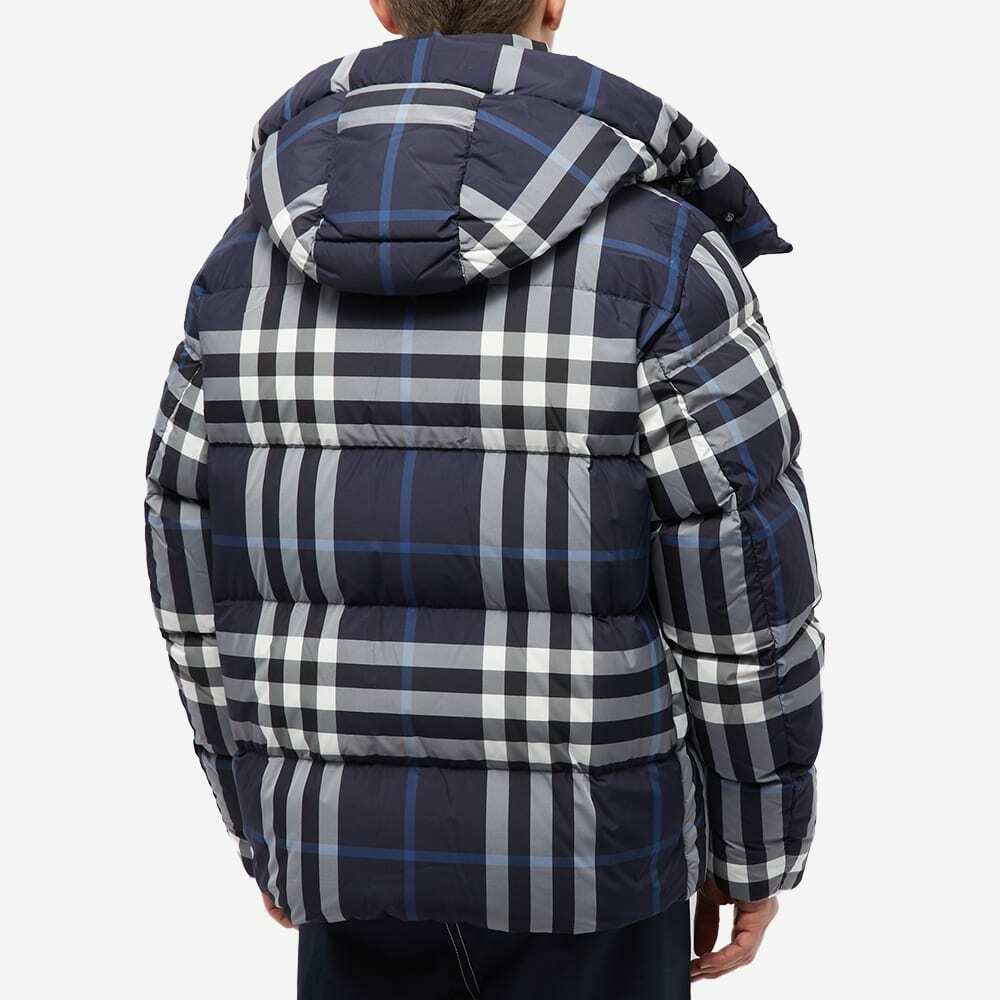 Burberry Men's Larrick Check Down Jacket in Navy Burberry