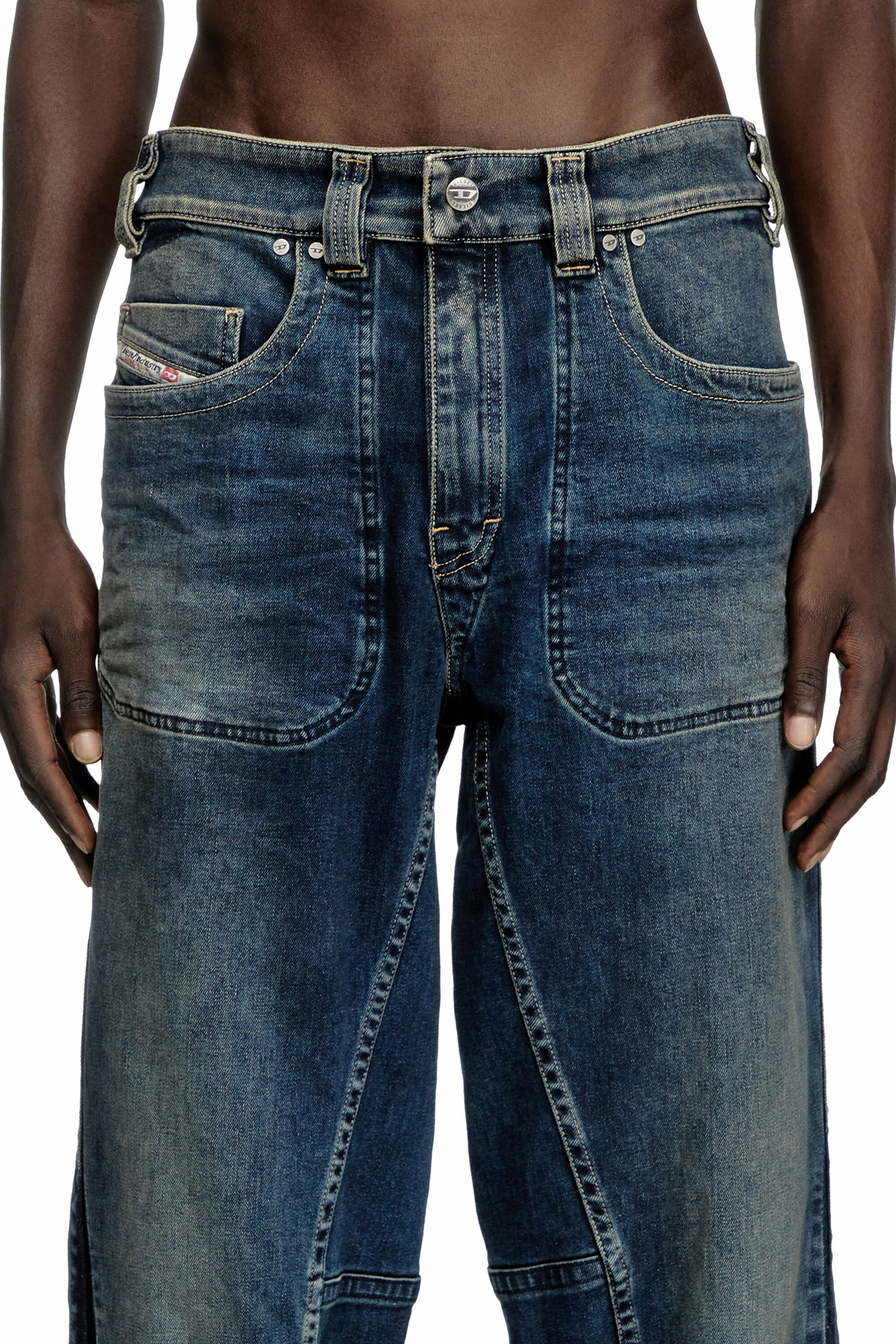 Diesel Relaxed Jeans - 2001 D-Macro - Jeans Mens in Blue Diesel