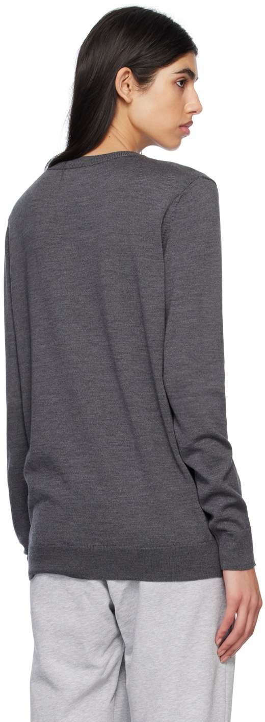 WARDROBE.NYC Gray Crewneck Sweater WARDROBE.NYC