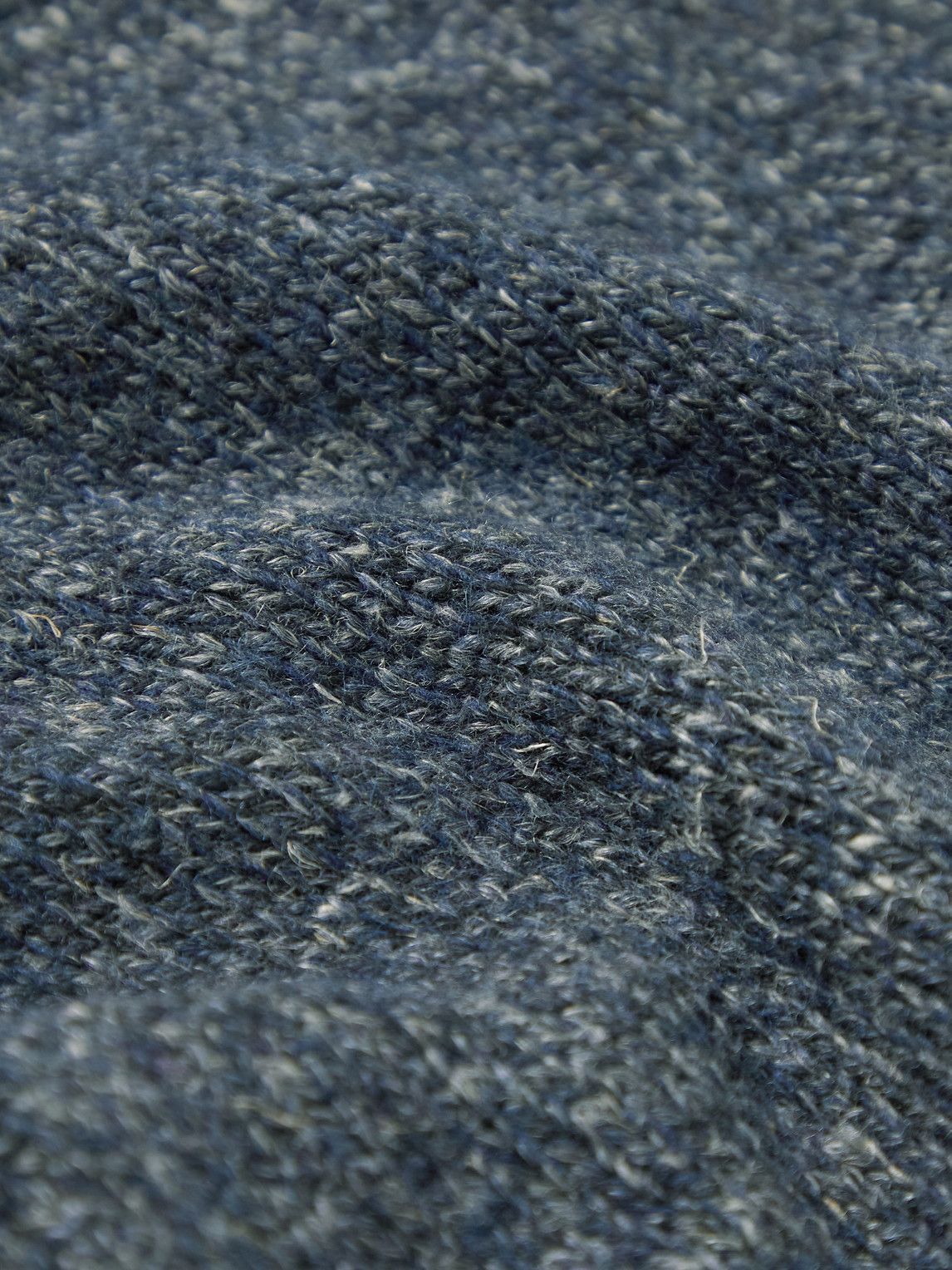 RRL - Wool, Cotton and Linen-Blend Rollneck Sweater - Blue RRL