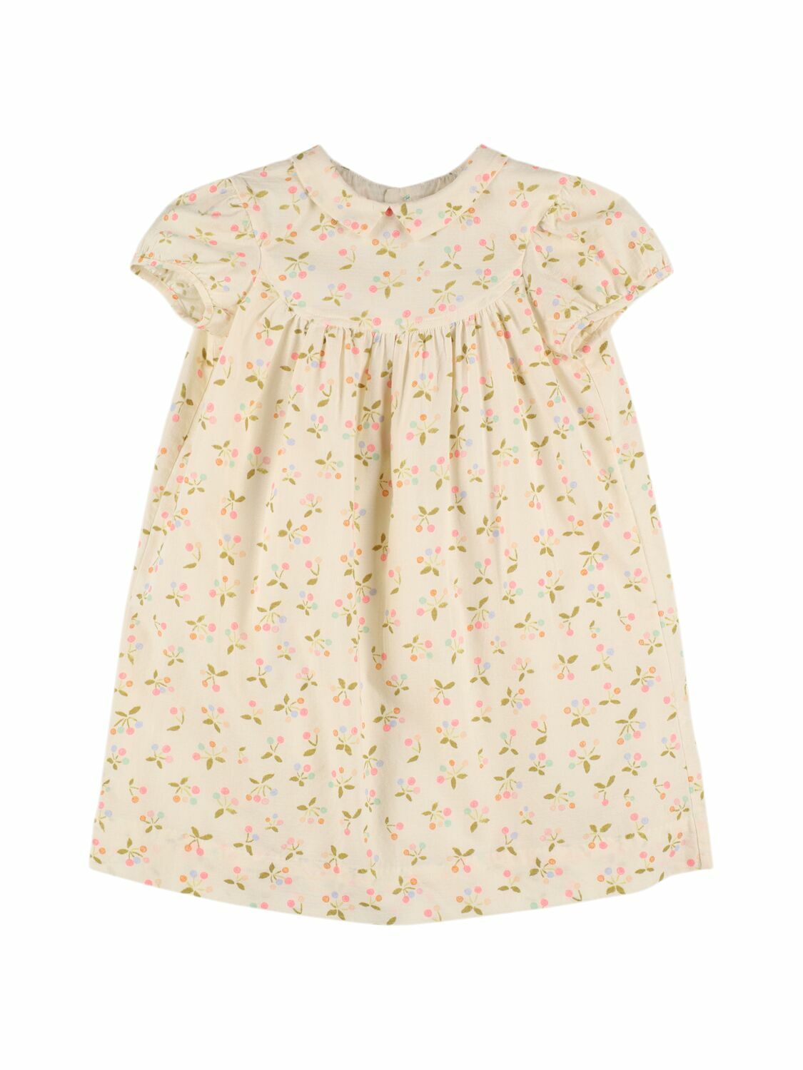 BONPOINT Cherry Print Cotton Shirt Dress Bonpoint