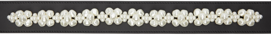 Simone Rocha Black Leather Embellished Belt Simone Rocha