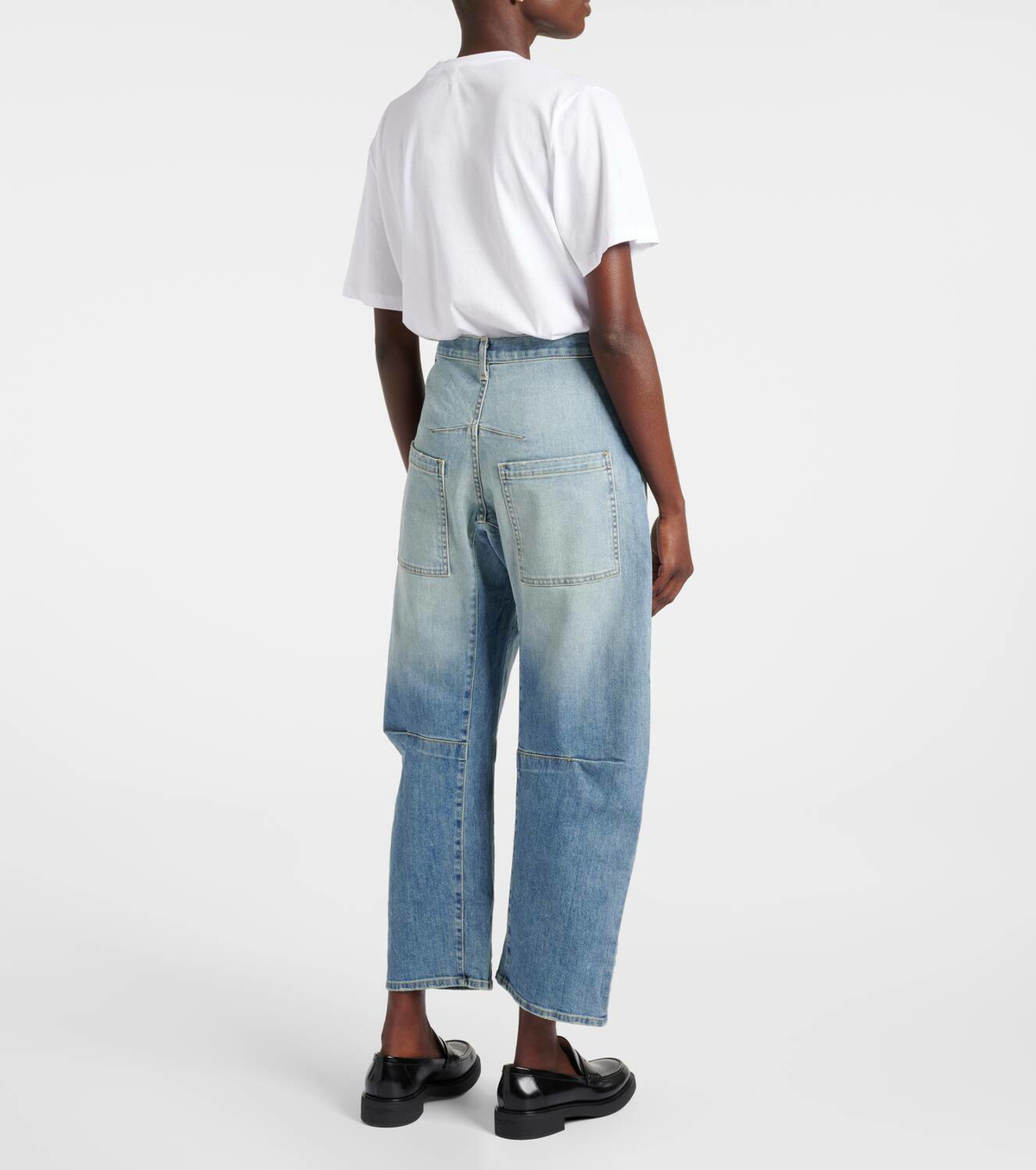 Nili Lotan Shon high-rise barrel-leg jeans Nili Lotan