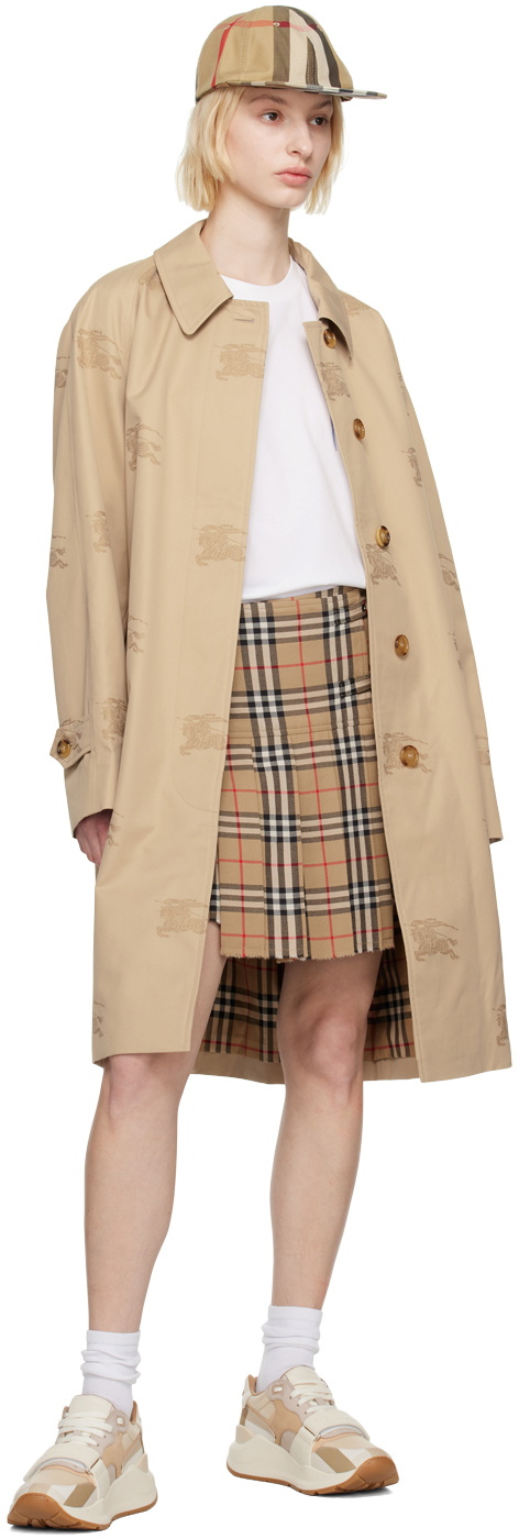 Burberry Beige Equestrian Knight Trench Coat Burberry