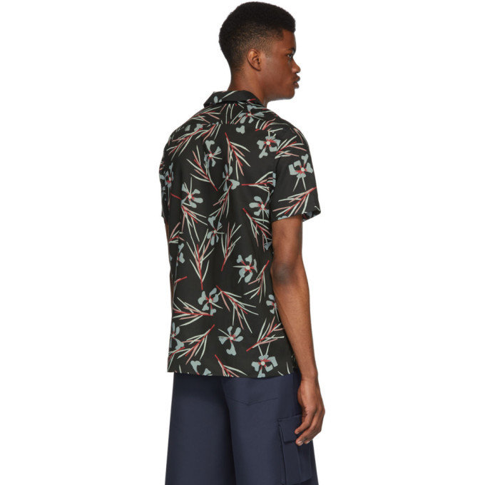 PS by Paul Smith Black Floral Casual Shirt PS by Paul Smith