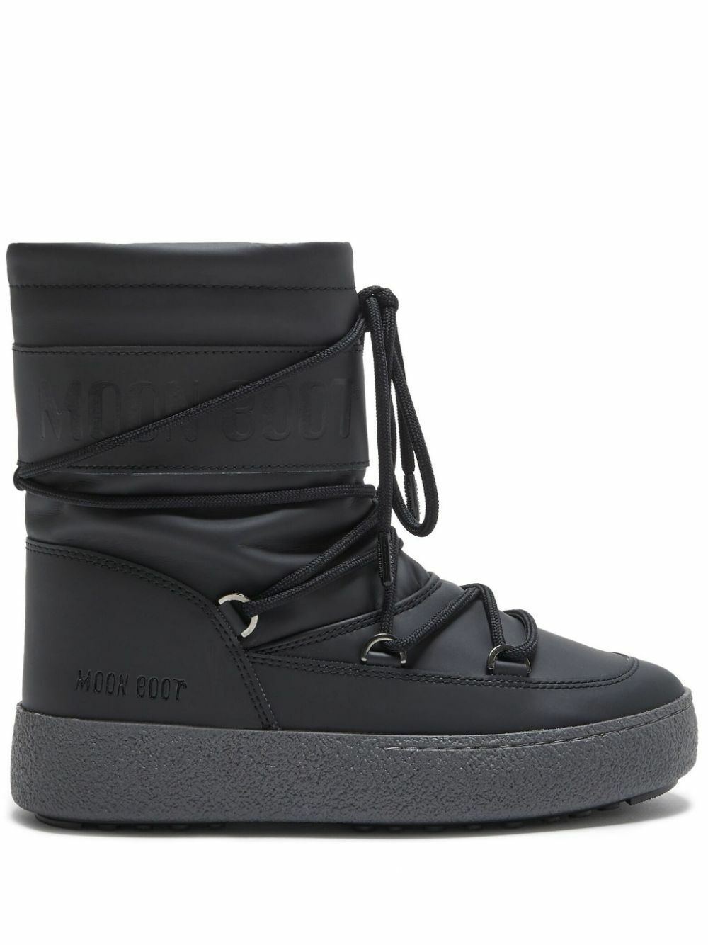 Moon Boot Black MTrack Tube Rubber Boots Moon Boot